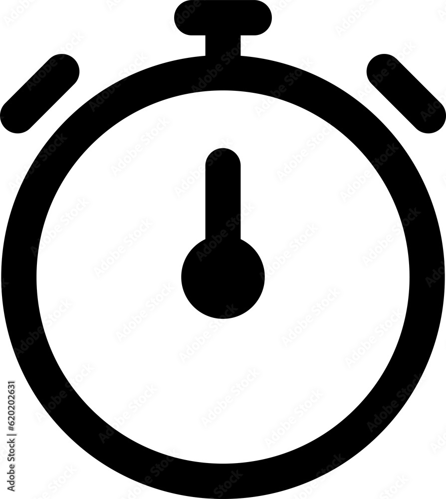 Stopwatch icon in png. Timer symbol. Outline stopwatch. Alarm pictogram ...