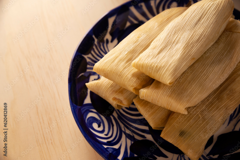 Tamales. Prehispanic dish typical of Mexico and some Latin American ...