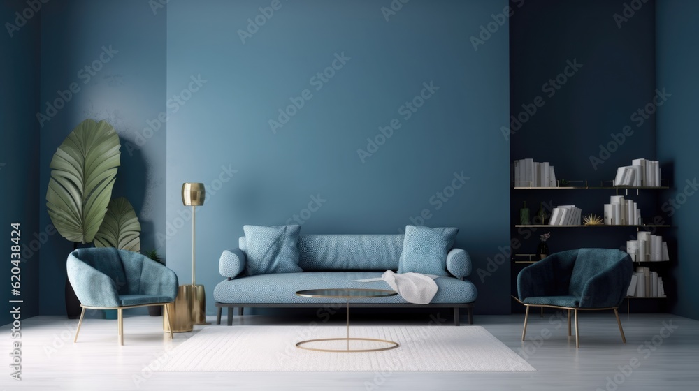 Contemporary Interior Design Background. Modern Living Room. Generative ...