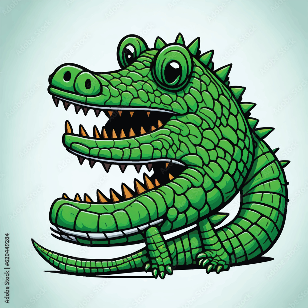 vector illustration of crocodile cartoon isolated white background ...