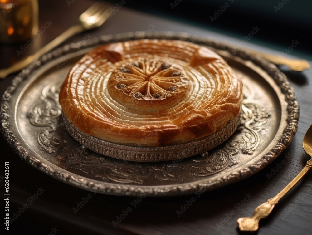 Pâté en Croûte with intricate pastry designs and golden crust ...