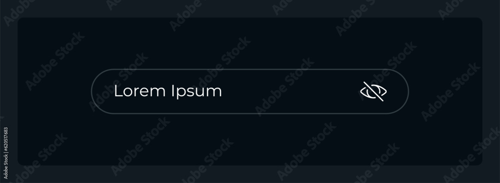 Password Text Field Ui Element Template Editable Isolated Vector Dashboard Component Flat User