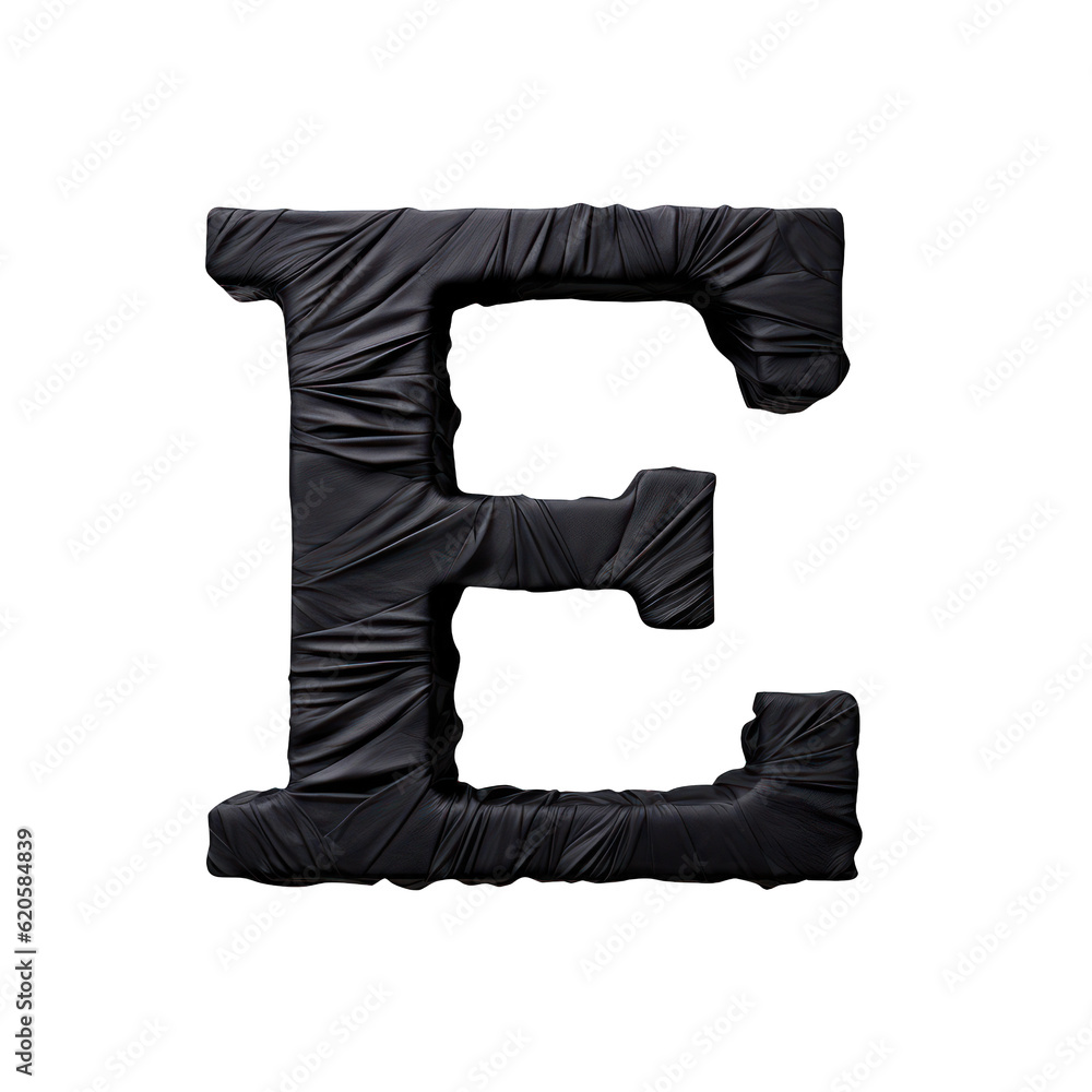 letter E collage made from craft tape mixed media, colourful bright ...