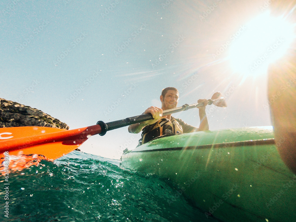 Adventure ocean kayaking Stock Photo | Adobe Stock