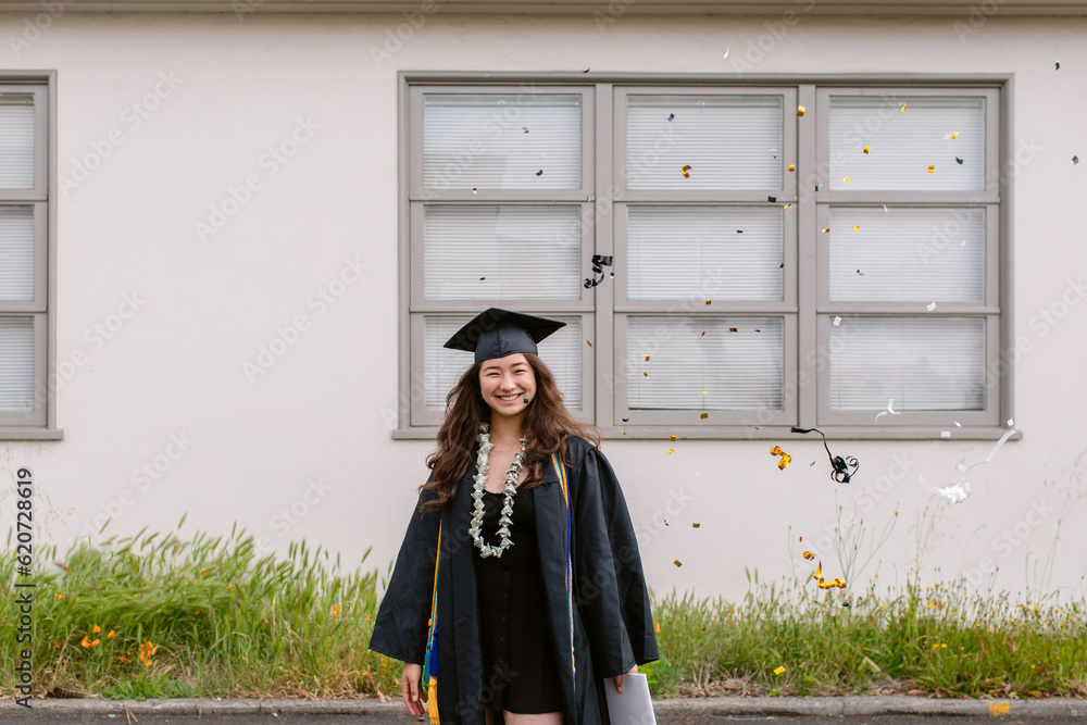 Graduation High School Teen girl portrait Stock Photo | Adobe Stock