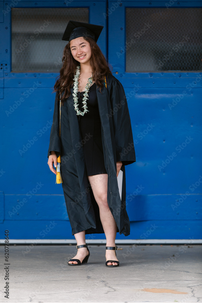 Graduation High School Teen girl portrait Stock Photo | Adobe Stock