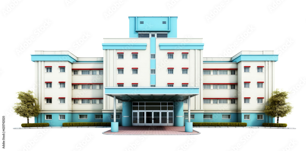 Hospital Isolated on Transparent Background - Generative AI Stock ...