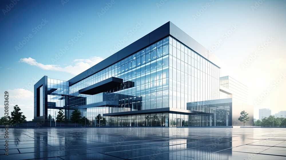Corporate Modern Building Exterior - Iconic Symbol of Business Success ...