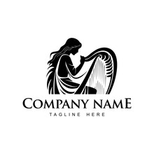 Vintage Woman Playing Harp Free Stock Photo - Public Domain Pictures