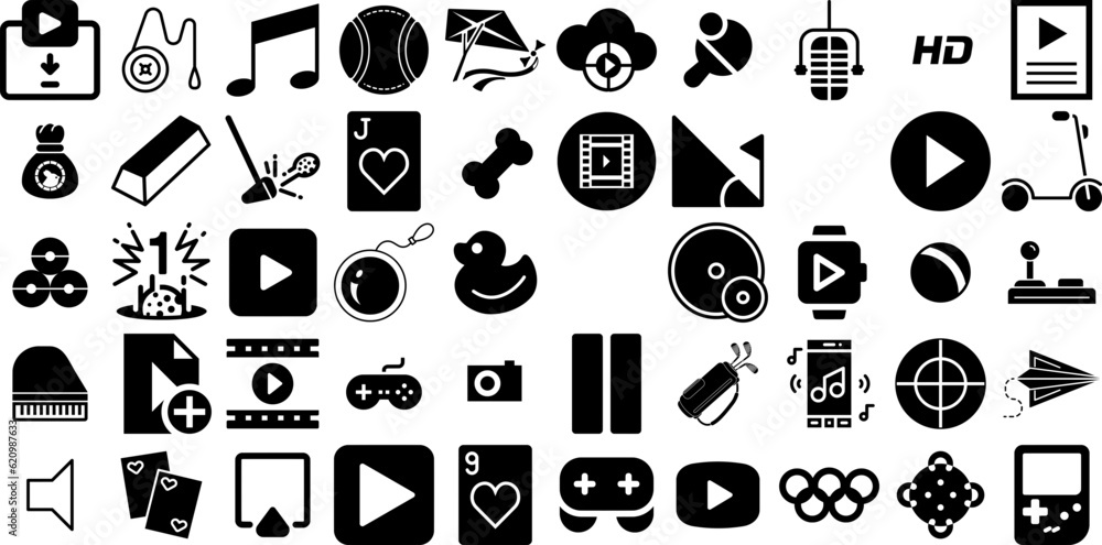 Mega Collection Of Play Icons Pack Flat Concept Symbol Initiate, Apple, Symbol, Icon Glyphs For ...