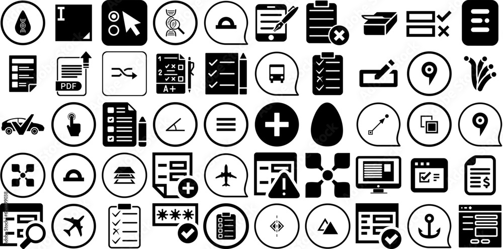 Big Collection Of Form Icons Pack Hand-Drawn Black Design Web Icon ...