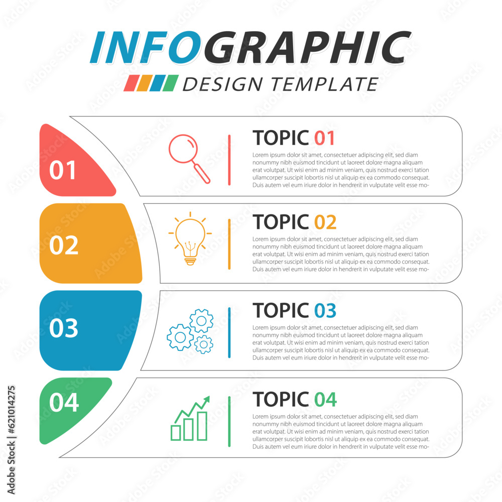 Timeline Creator infographic template. 4 Step timeline journey ...