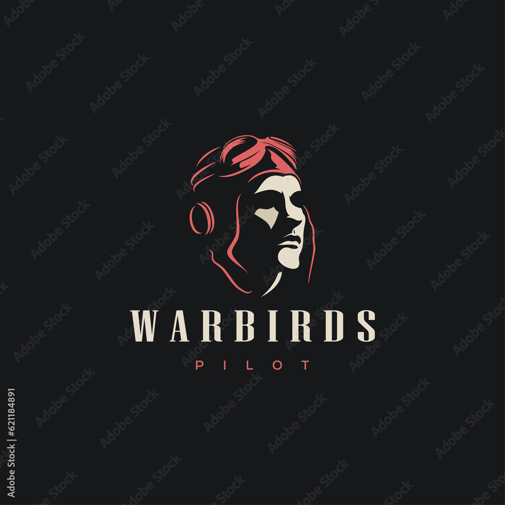 war pilot head face design inspiration Stock Illustration | Adobe Stock