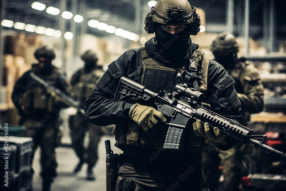 Four military mercenaries during special operation against the ...