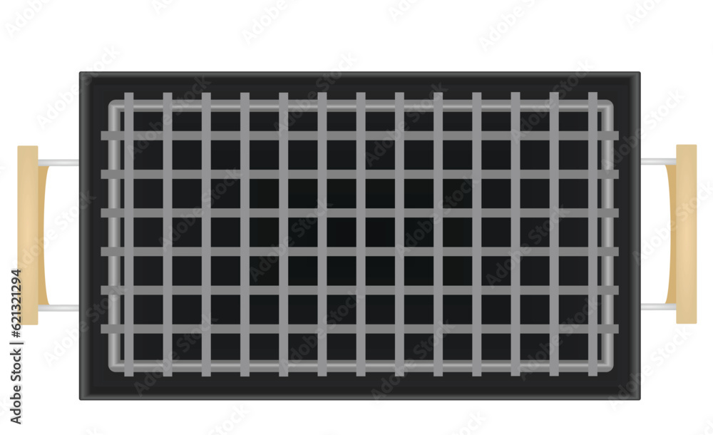 Barbeque top view. vector illustration Stock Vector | Adobe Stock