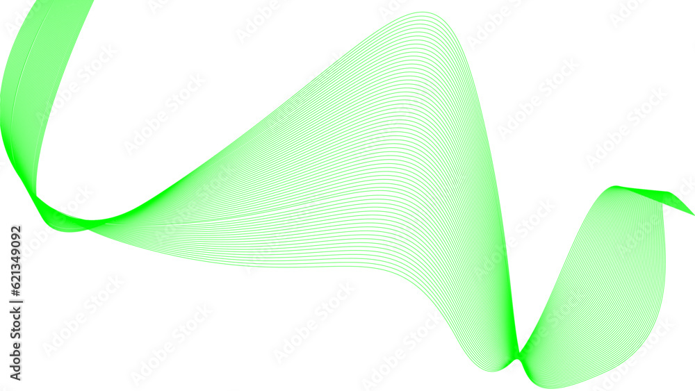 Abstract green gradient wave element for design. Digital frequency ...