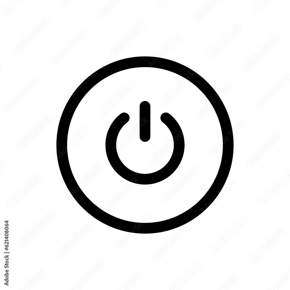 Simple Power Button icon. The icon can be used for websites, print ...