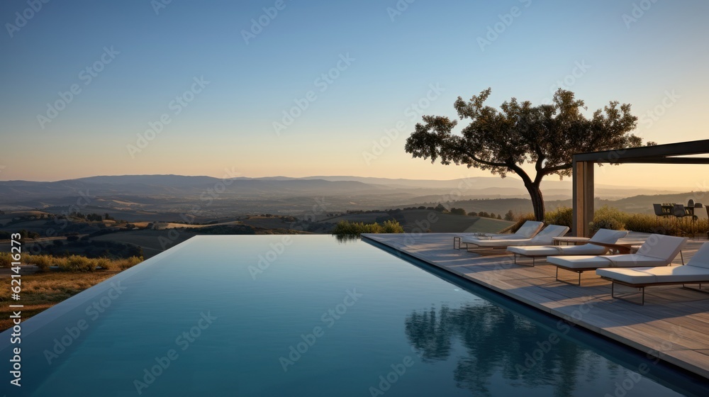 Infinity pool that appears to merge with the horizon, offering stunning ...