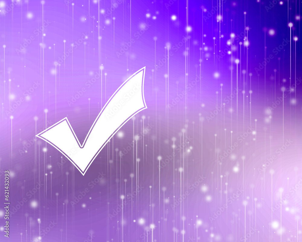 Check mark symbol in digital background, Technology abstract background ...