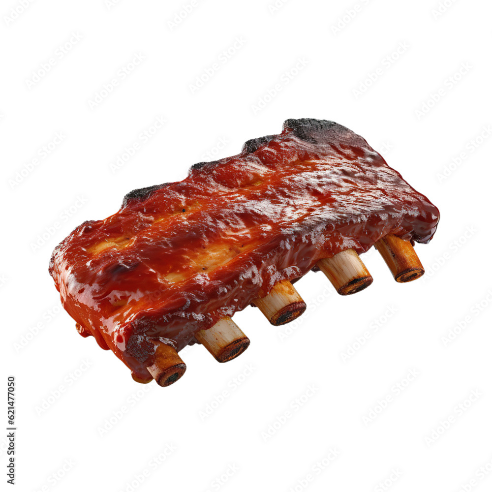 Grill pork beef ribs, realistic 3d ribs with honey, grilled meat ...