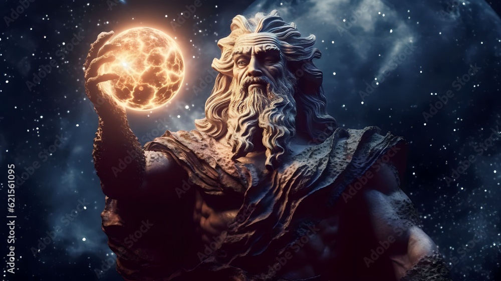 the primordial darkness embodying a greek god, erebus wearing ancient ...