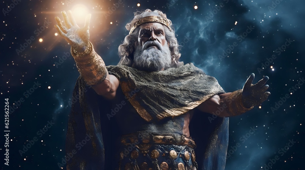 the primordial darkness embodying a greek god, erebus wearing ancient ...