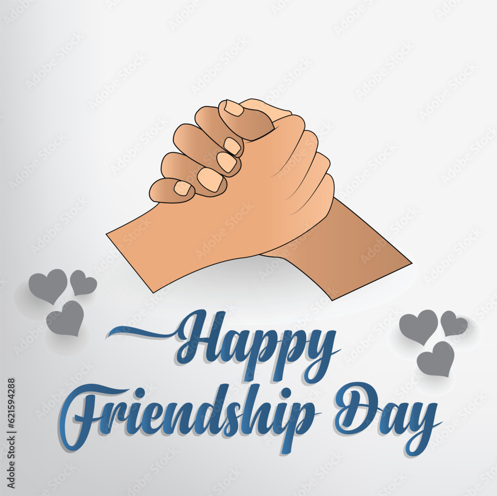 happy Friendship Day banner Concept .Happy Friendship Day Cute Cartoon ...