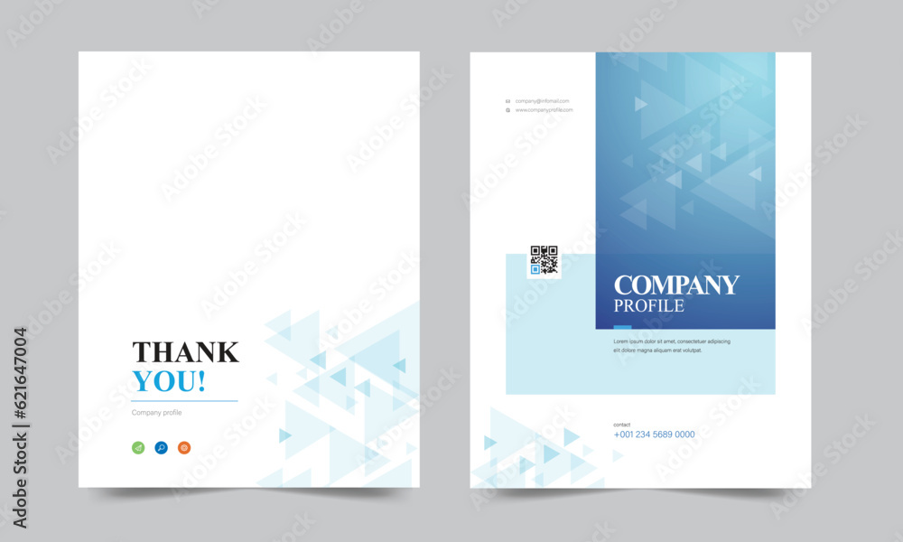Company profile template and cover design. Stock Vector | Adobe Stock