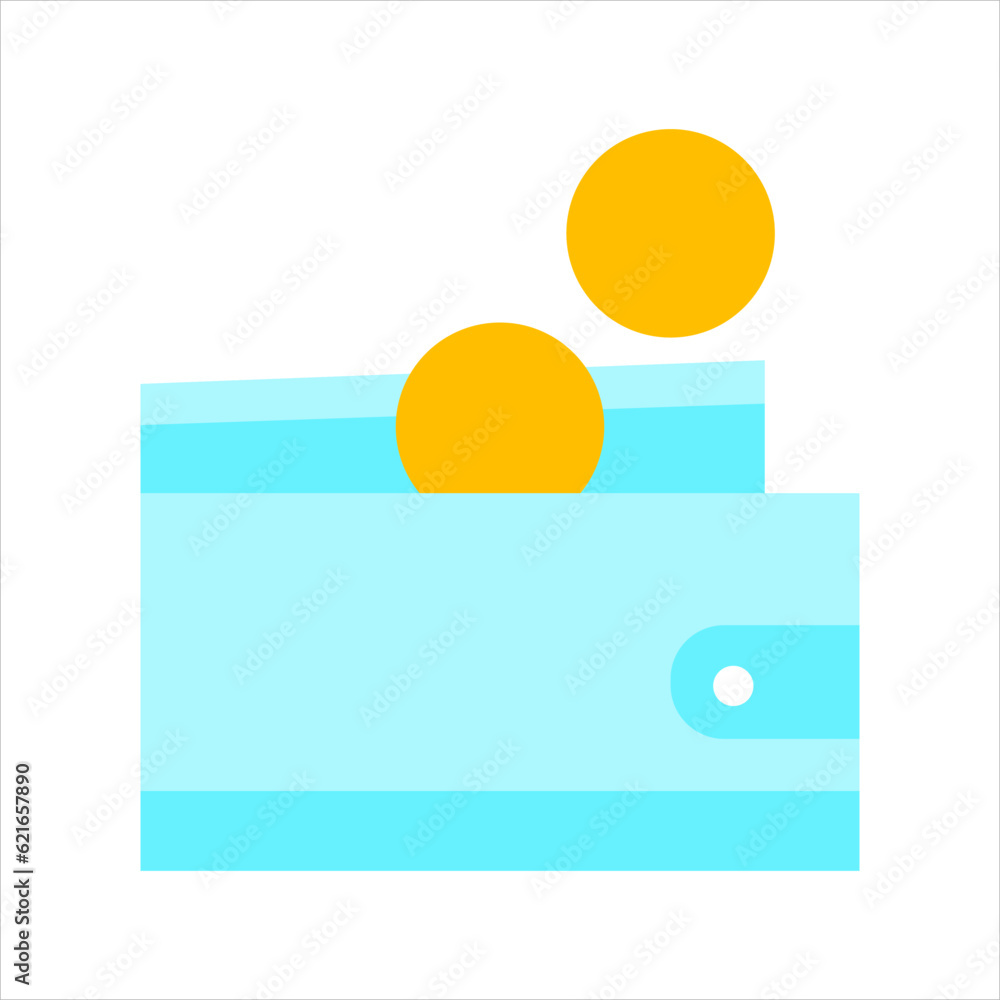 Wallet icon in trendy flat style isolated on white background. Wallet ...