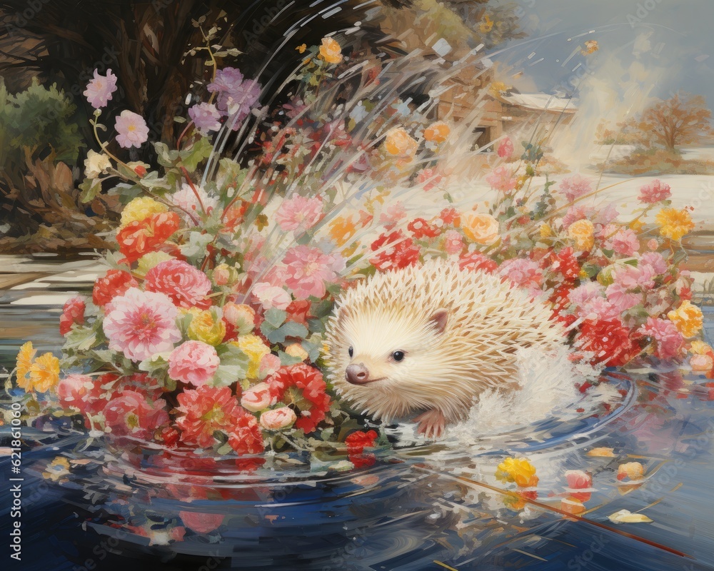 Ilustración de Stock fluidity and unpredictability of watercolors by ...