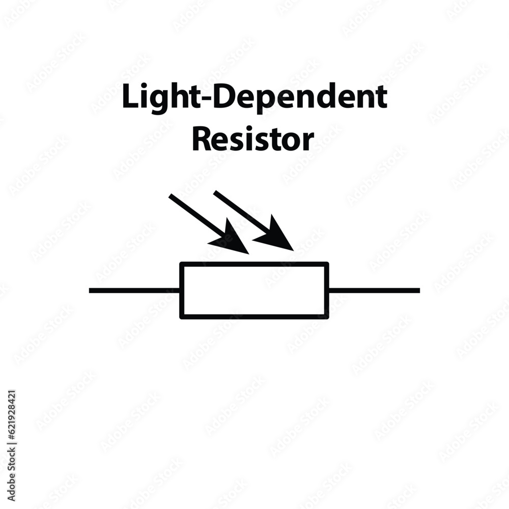 Light-Dependent Resistor. electronic symbol of Illustration of basic ...