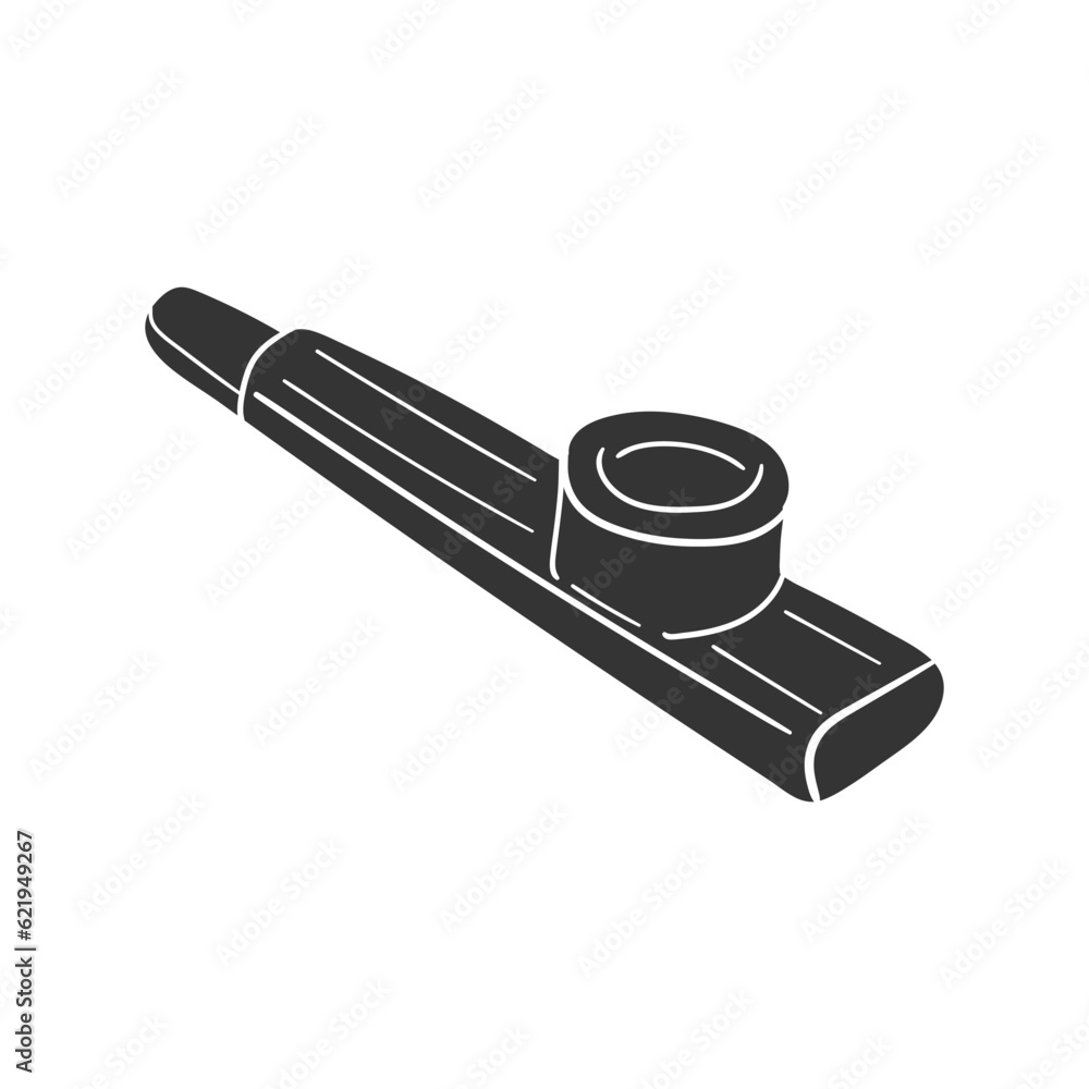 Kazoo Icon Silhouette Illustration. Music Instrument Vector Graphic ...