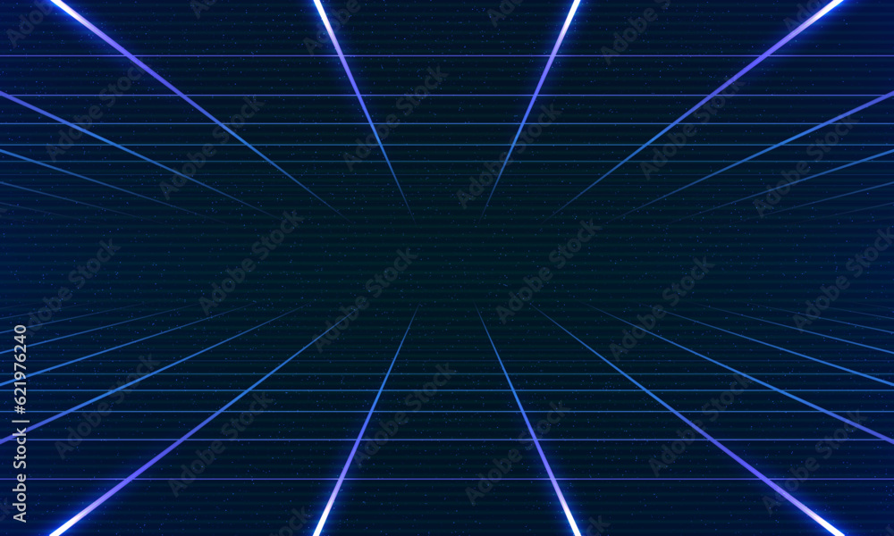 Synthwave vaporwave retrowave cyber background with copy space, laser ...