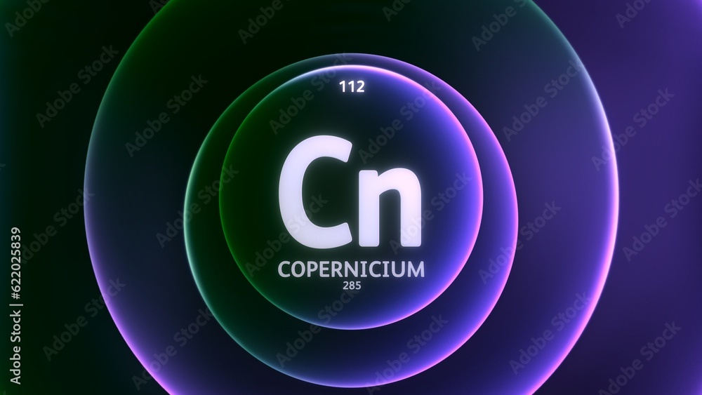 Copernicum as Element 112 of the Periodic Table. Concept illustration ...
