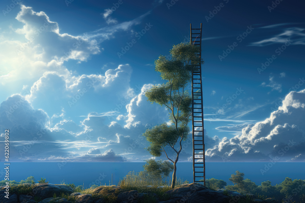 Concept of development, attainment, motivation, and career growth, with ...