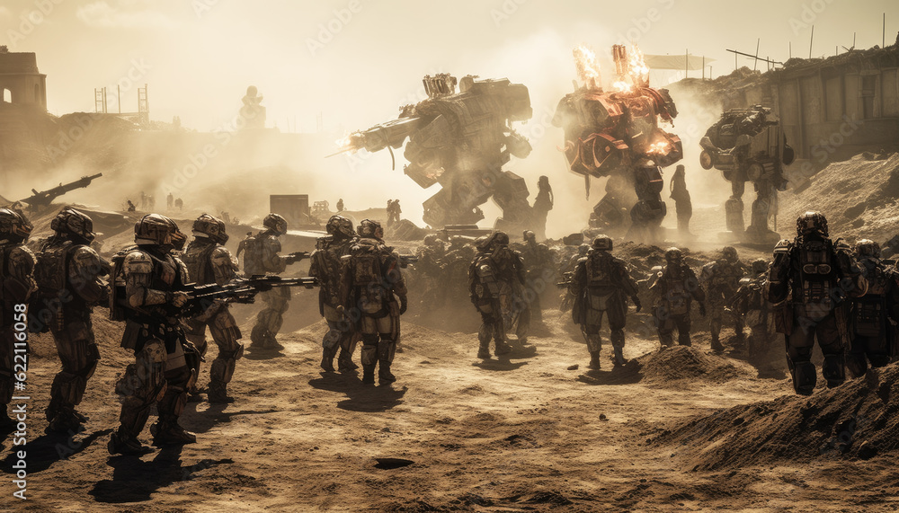 Generative AI Wars Future Battlefield Unleashes Robotic Squads into the ... Generative AI Wars Future Battlefield Unleashes Robotic Squads into the ...
