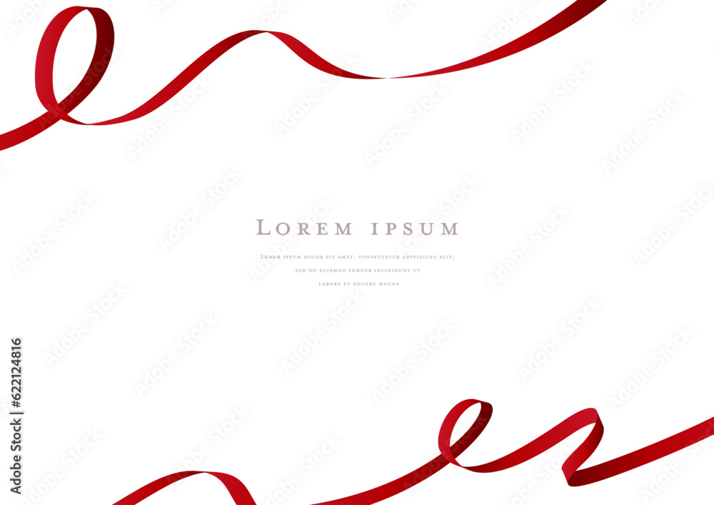 red ribbon design frame Stock Vector | Adobe Stock