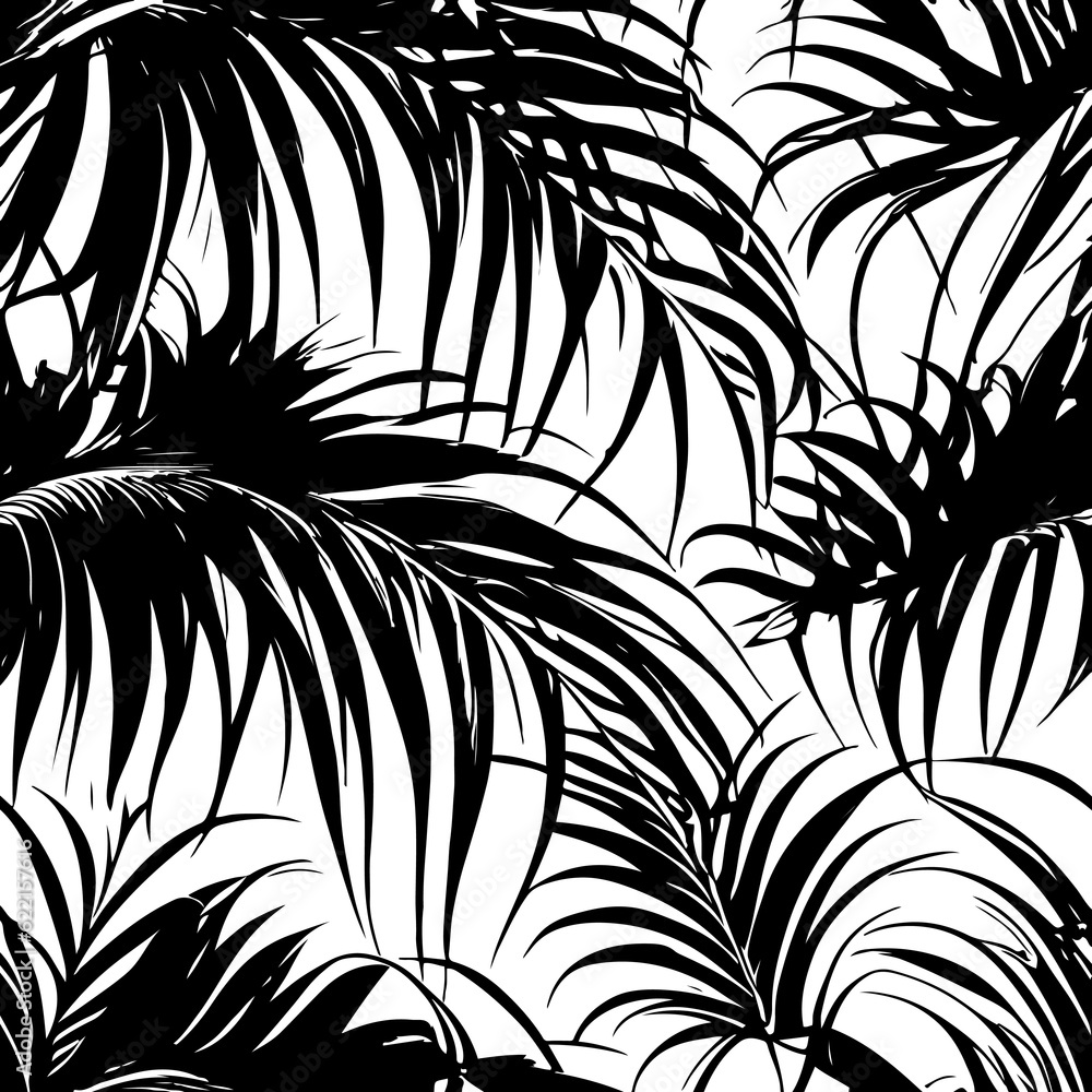 seamless black and white pattern geometric organic shapes and forms ...