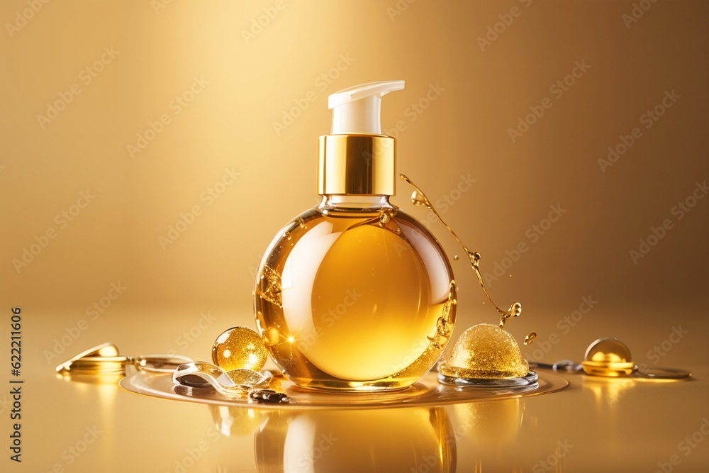 3D rendering of skin care moisturizer products bottle displayed on ...