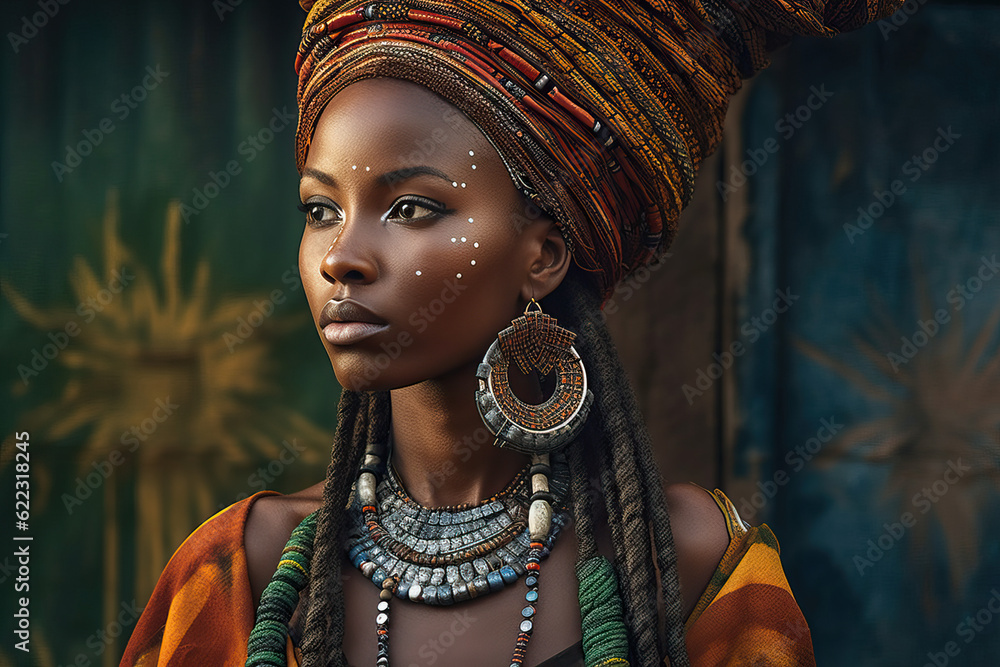 Portrait of a traditional and culturally beautiful African woman ...