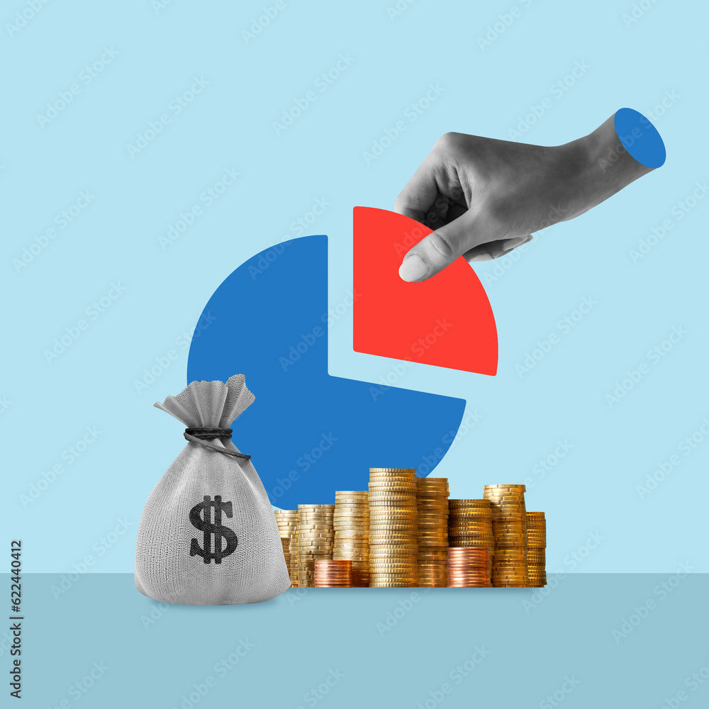 business concept, composition with control of human hands, taking ...