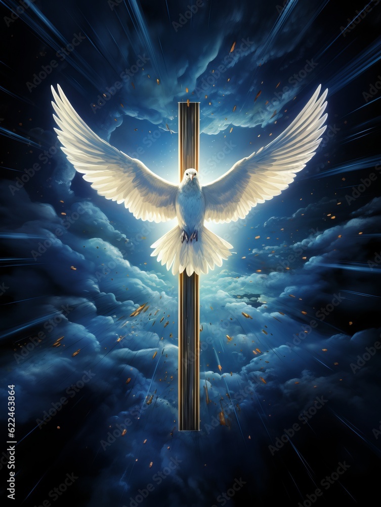 The Holy Spirit Dove Representation Stock Illustration | Adobe Stock
