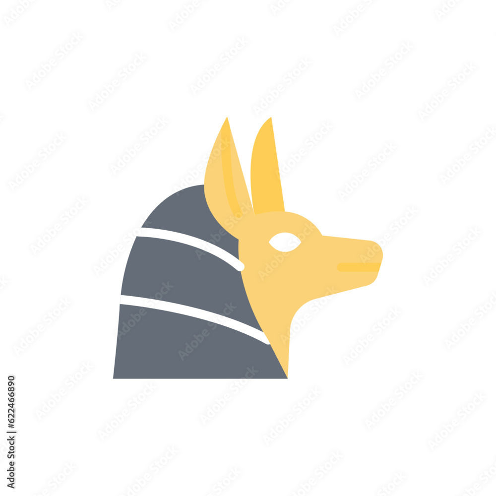 Egyptian God Flat Icon Stock Vector | Adobe Stock