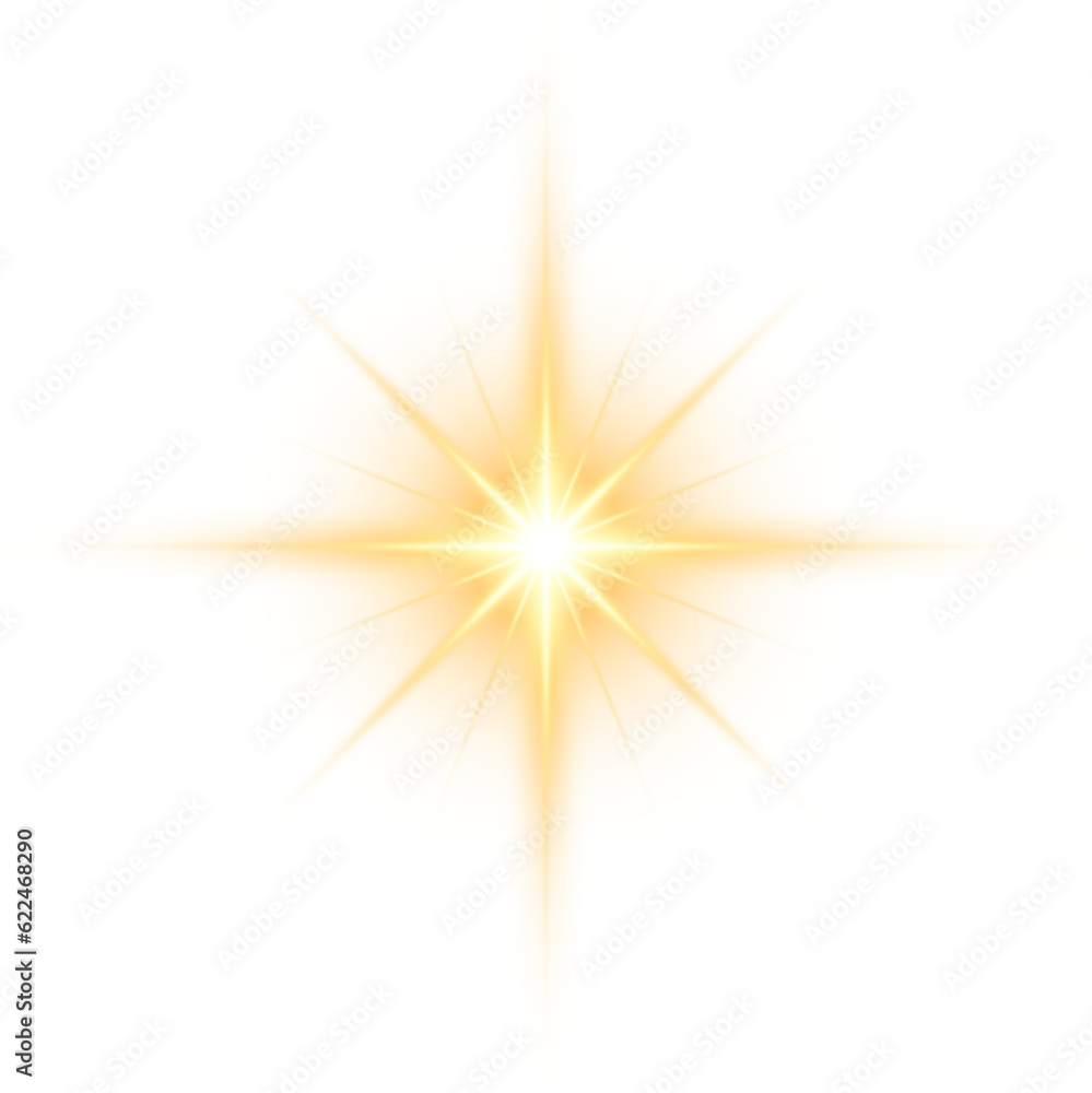 Gold star illustration. Sparkle design element. Stock Illustration ...
