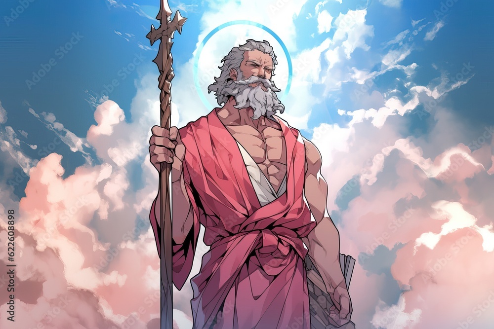 saint Andrew the Apostle, anime version with clouds in background ...