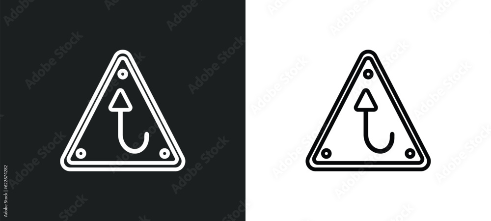 highway outline icon in white and black colors. highway flat vector ...