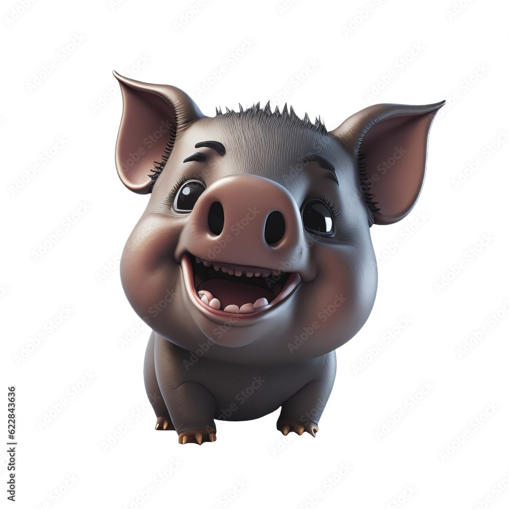 Illustration Stock Cute Mini Pig Svg & Png Decor Bundle for show pig ...