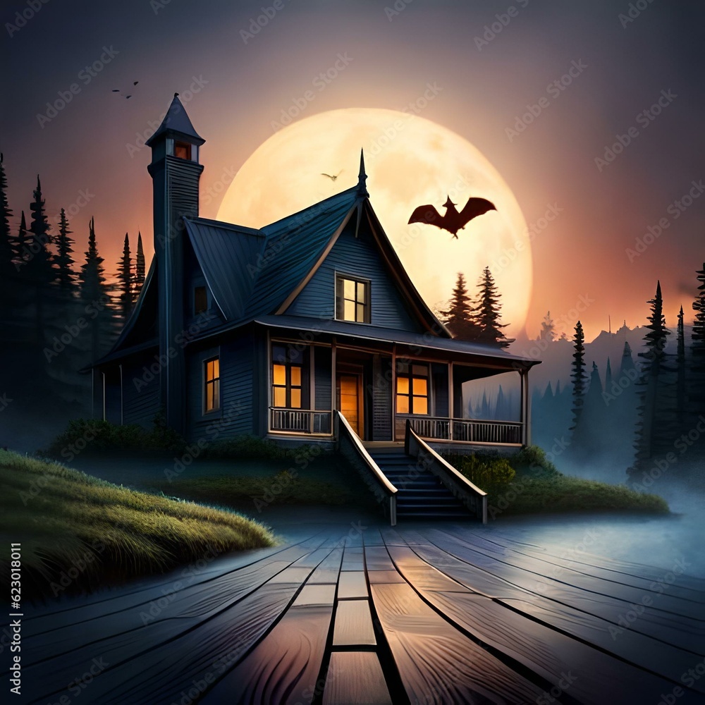 horror, haunting, eerie, spooky, nightmare, haunted house, bats ...