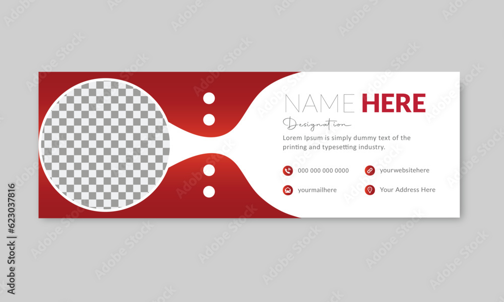 Creative proffessional modern email signature and outlook footer design ...