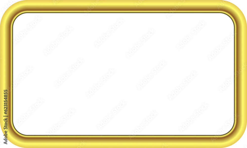 Rounded Rectangle Shape Gold picture frame luxury golden frame gold ...
